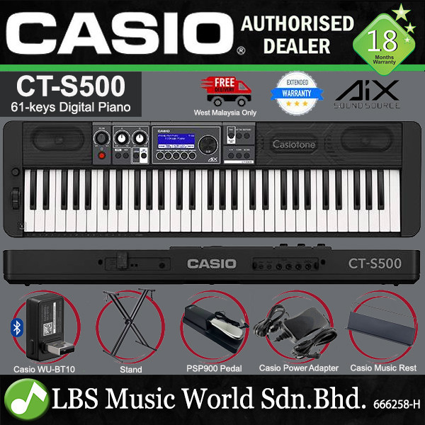 Casio CT-S500 61 Keys Casiotone Portable Keyboard Electronic Piano with ...