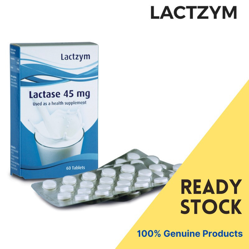 LACTAZYM LACTASE 45mg KEMBUNG GASTRIK ANGIN LACTOSE INTOLERANT 20/60 ...