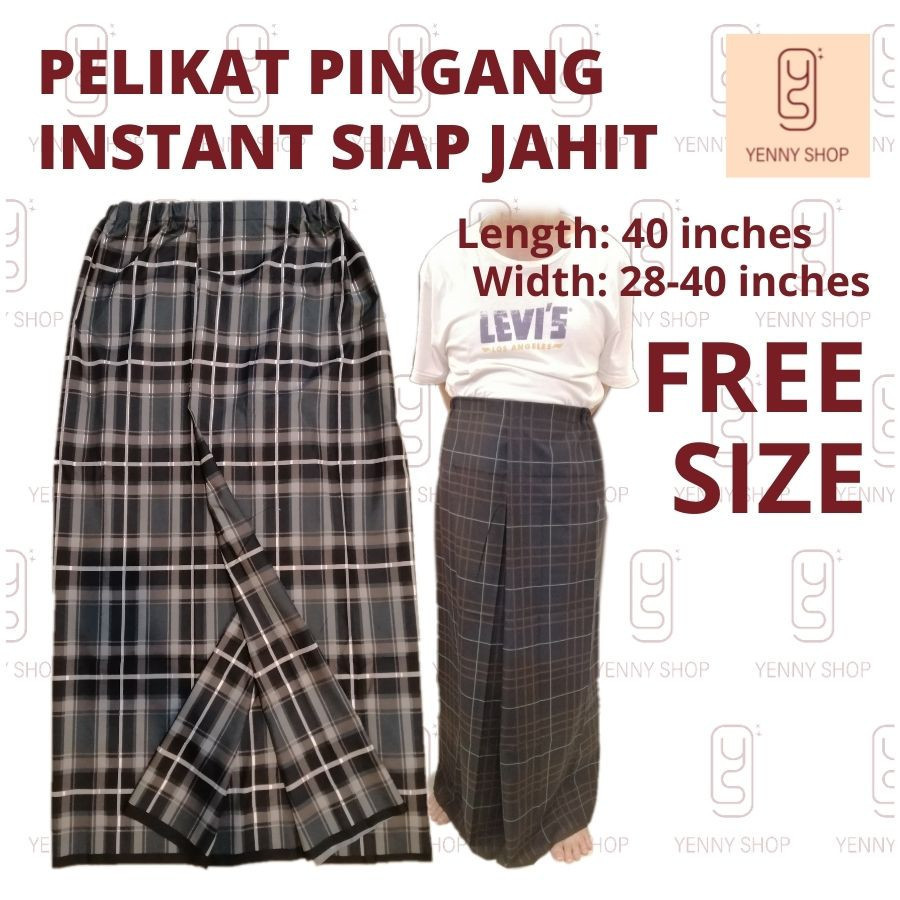 Kain Pelikat INSTANT Siap Jahit Pingang / Pelikat Sarong INSTANT ...