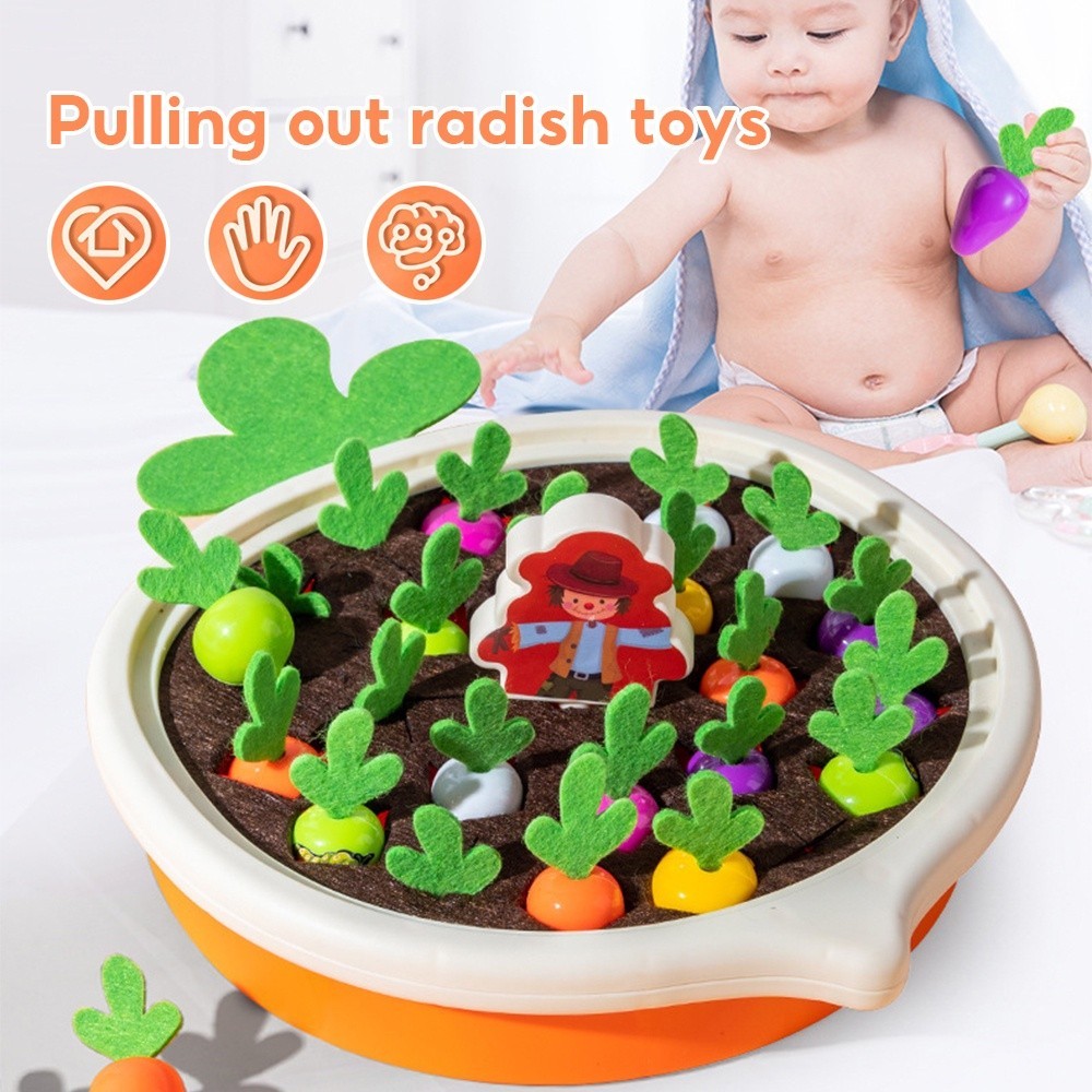 Pulling Out Carrot Toys Vegetable Memory Game Puzzle Baby Kid Game ...