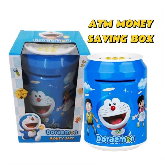 Creative Money Bank ATM With Lock Code Cute Cartoon Piggy Password Box ...