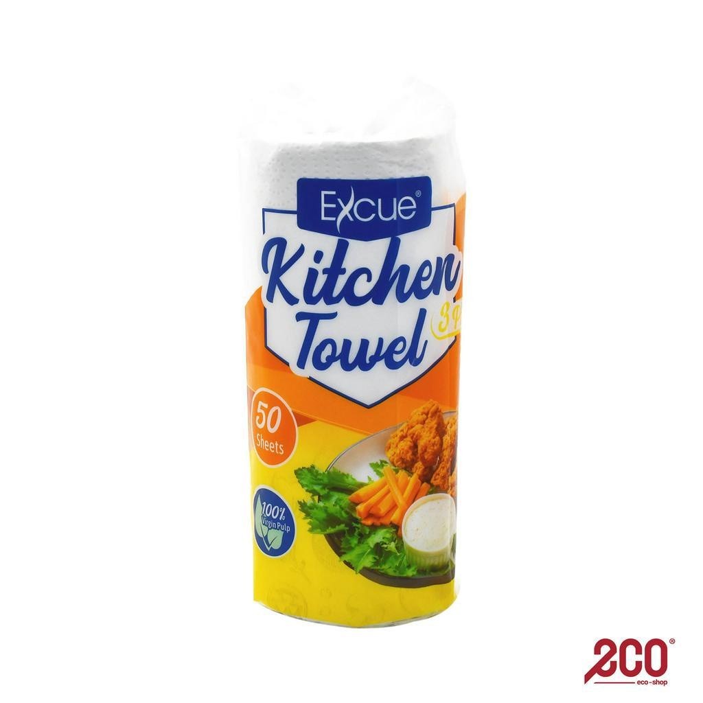 Excue Multipurpose Kitchen Towel 3 Ply (50sheets/roll) - AB-L003-T03-03 ...