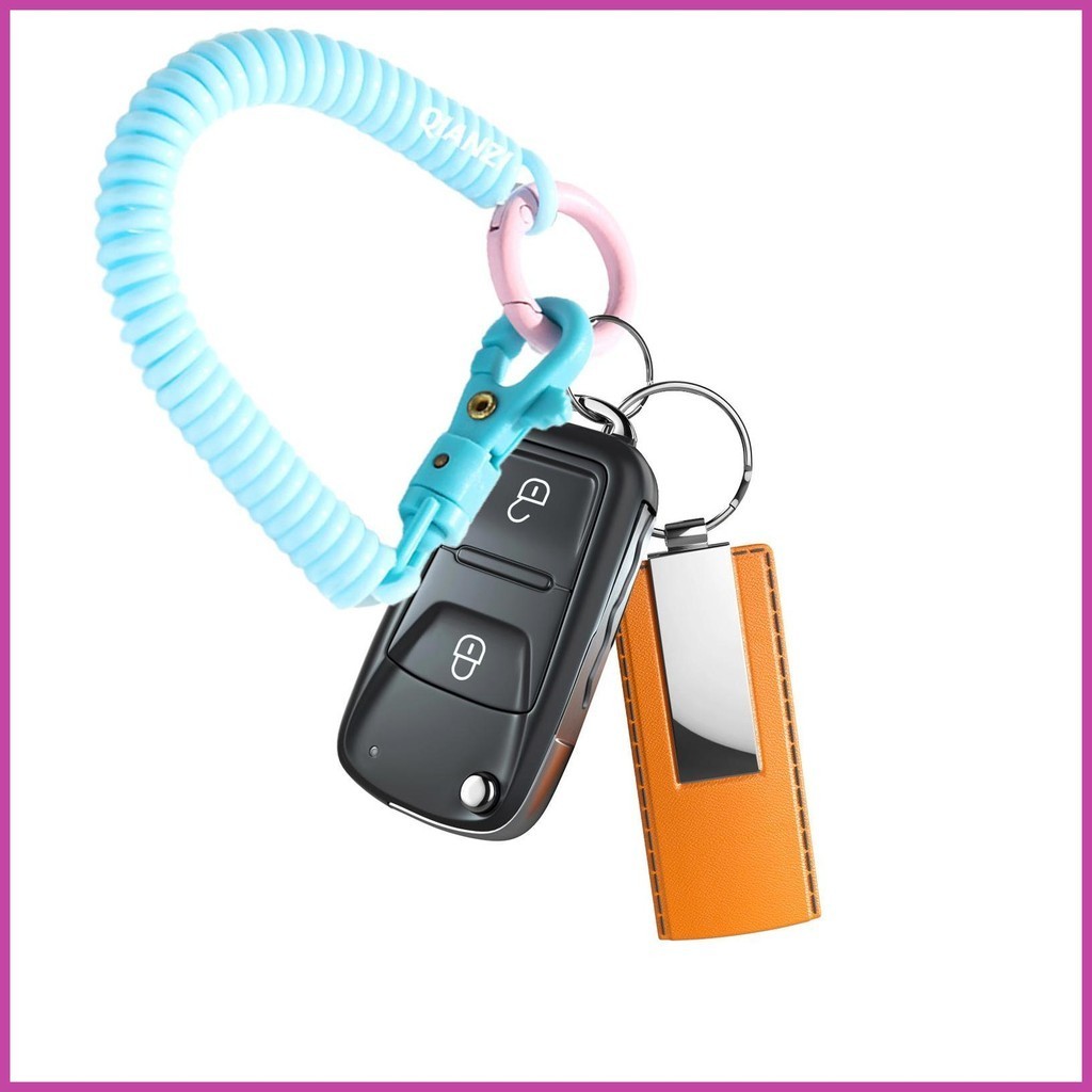 Retractable Coil Spring Coil Keychain Spiral Retractable Spring Coil ...