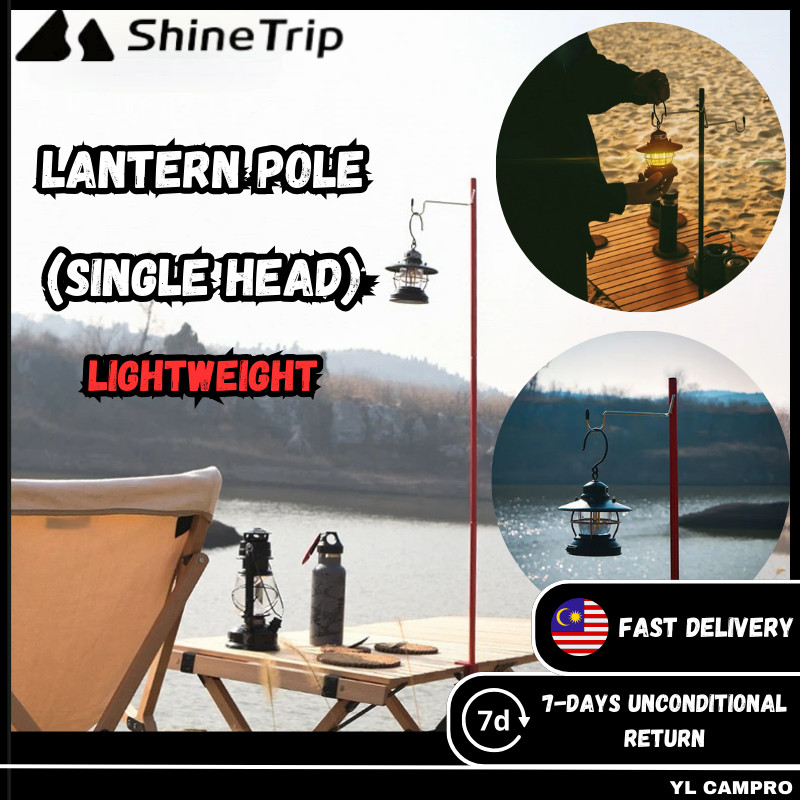 SHINETRIP Adjustable Lantern Stand Pole Camping Outdoor Folding Lamp ...