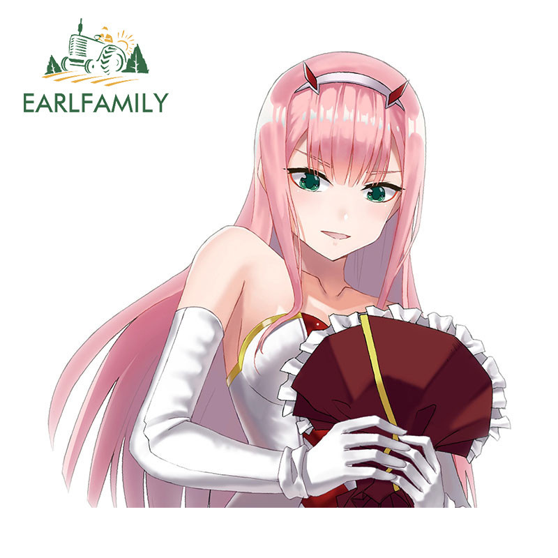 EARLFAMILY 13cm Anime Zero Two Car Sticker Darling in The Franxx ...