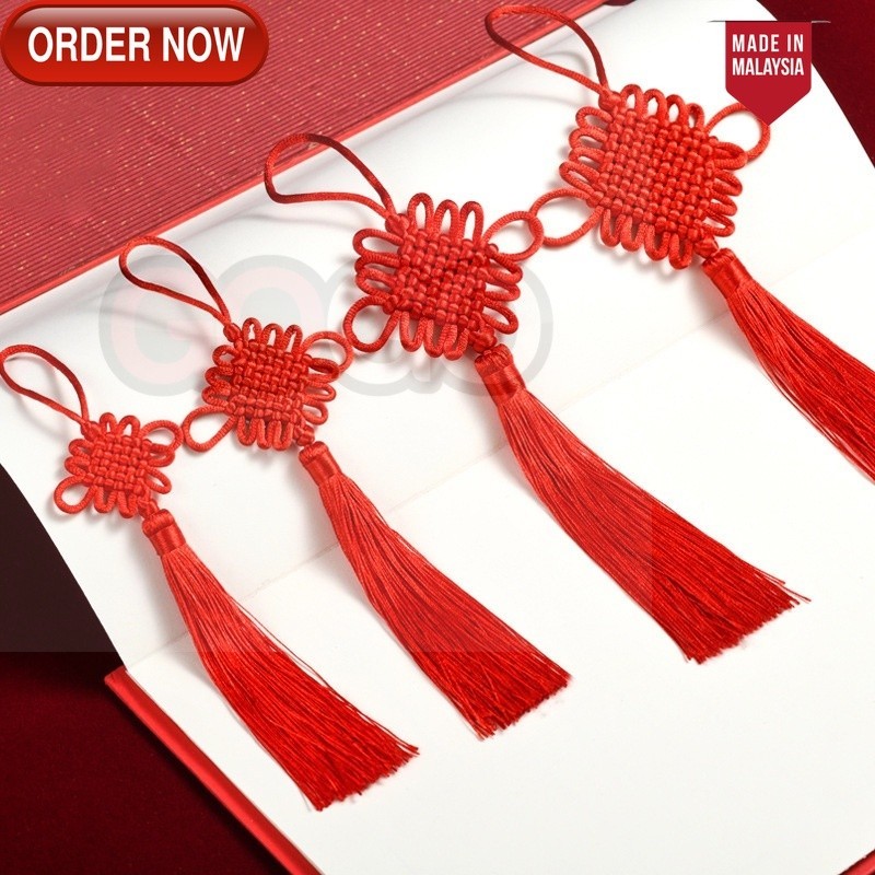 GG [Featured] 1Pcs DIY Traditional Red Handmade Chinese Knots Tassel ...