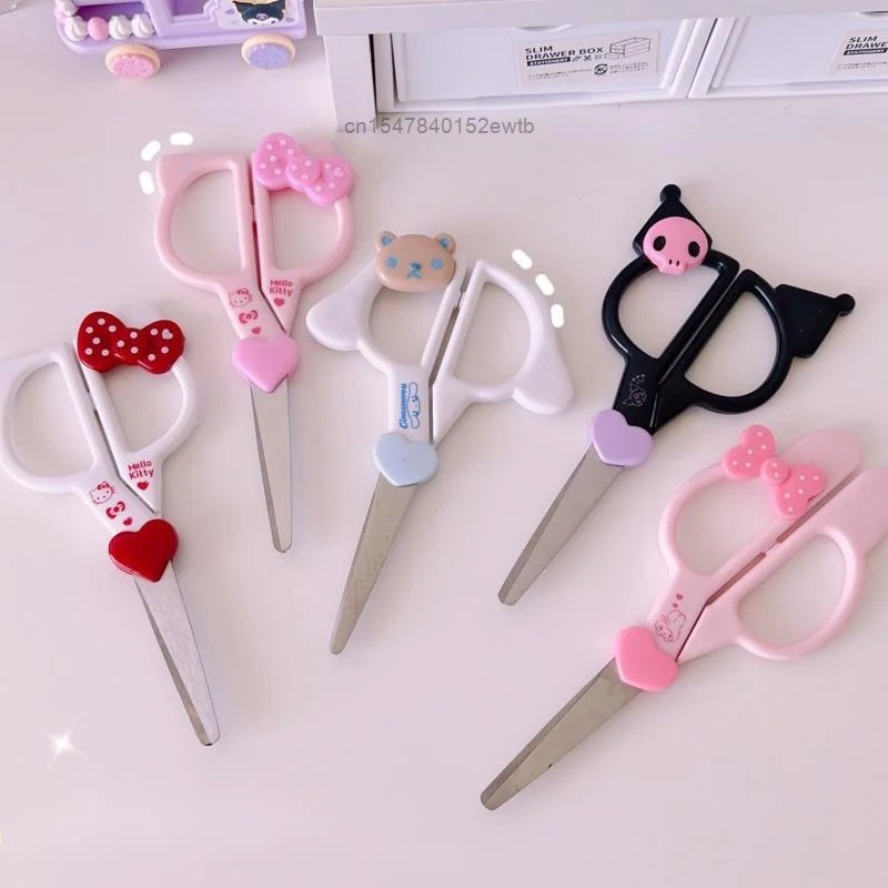 Sanrio Hello Kitty Melody Cinnamooll Kuromi Cute Stationery Scissors ...