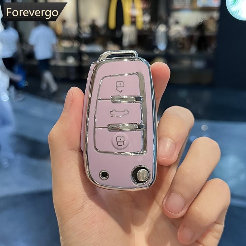FOREVERGO Car Folding Key Cover Case Shell Fob For Audi A1 A3 8P A4 A5 ...