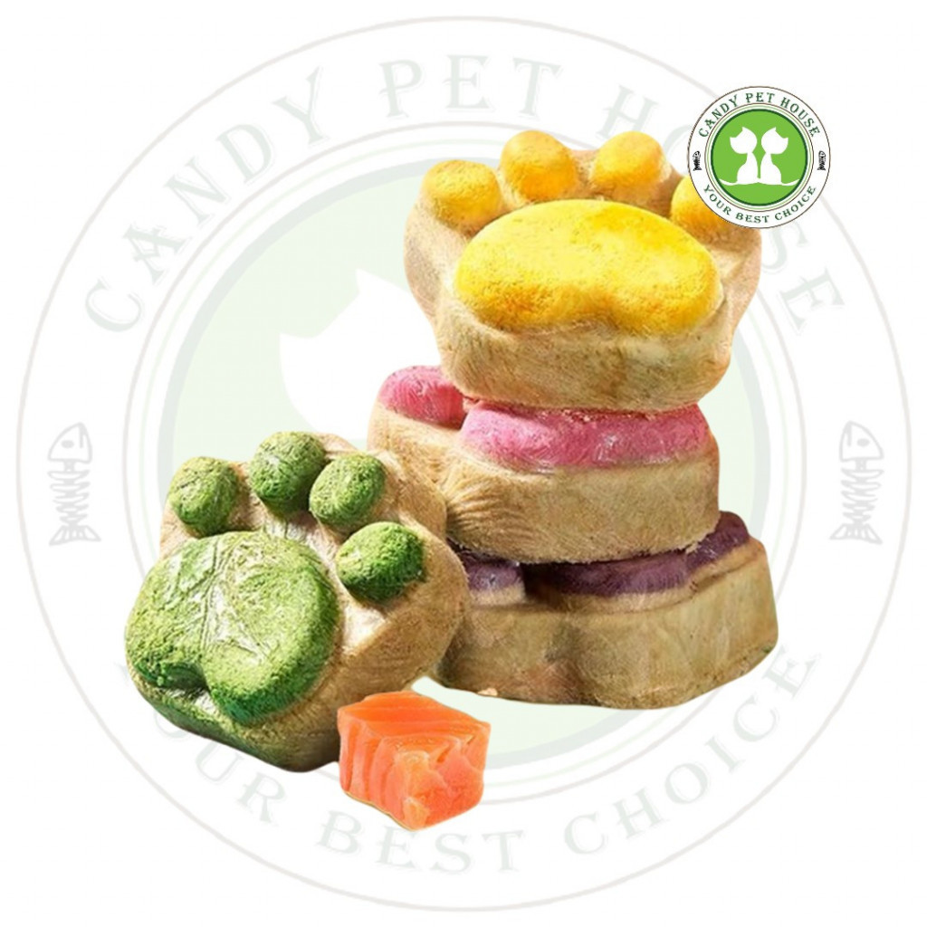 Paws Shape Freeze Dried Meat Biscuit / Pet Snack / Cat Treats - 5G ...