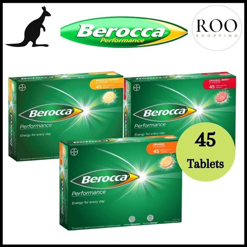 Berocca Performance Vitamin C Vitamin B Zinc Effervescent 45 Tablets ...
