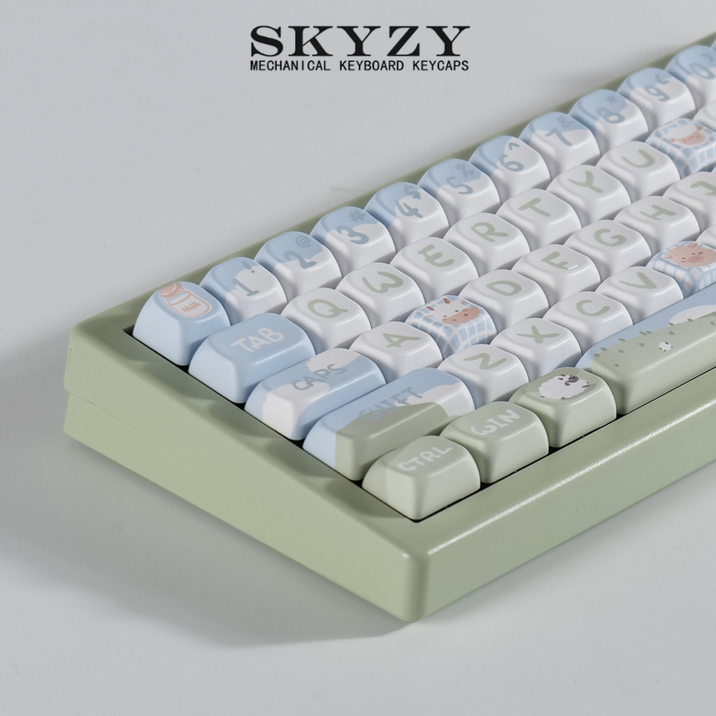 Summer Pasture Keycaps Soa Profile Cute Girl PBT Dye Sub Mechanical ...