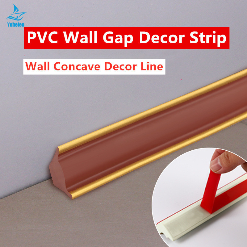 PVC Self-Adhesive Wall Concave Decoration Line Antifouling 3D Wall ...