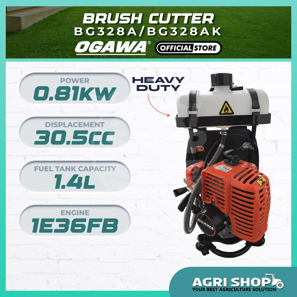Agrishop Ogawa BG328AK BG-328AK Brush Cutter Backpack Knapsack Gasoline ...