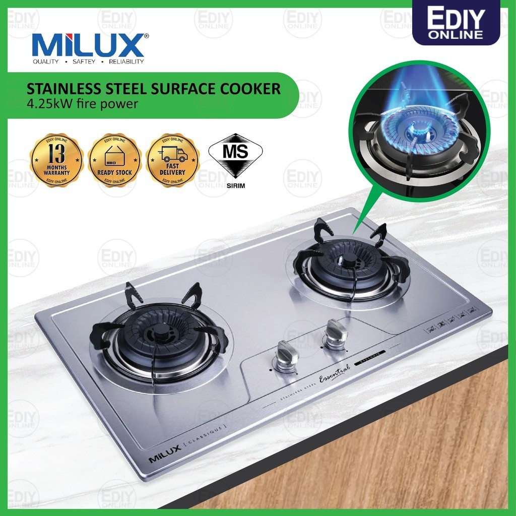 【NEW】 Milux MGH-S634M STAINLESS STEEL SURFACE COOKER HOB STOVE DAPUR ...