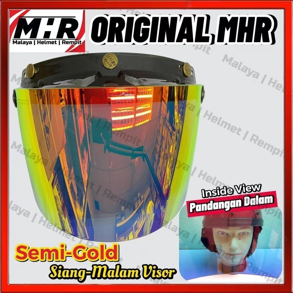 MHR III Half Helmet Steng Special Edition Sun Moon Design 100% ORI Kura Half Cut Topi Keledar ...