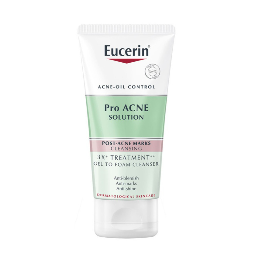 Eucerin ProAcne Solution 3x Treatment Gel to Foam Cleanser | Acne ...