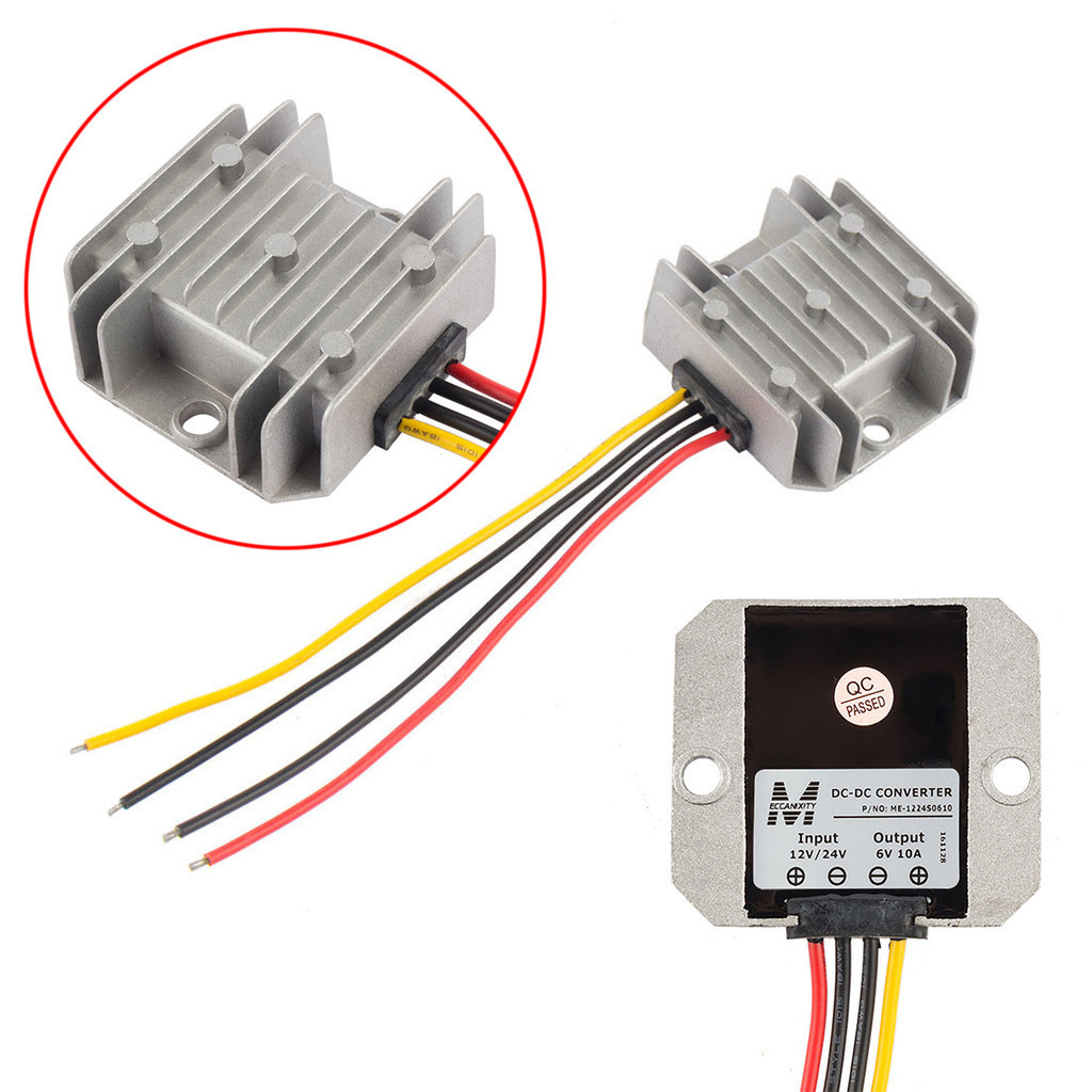 New DC 12V 24V Step-Down to DC 6V 10A 60W Waterproof Power Converter ...