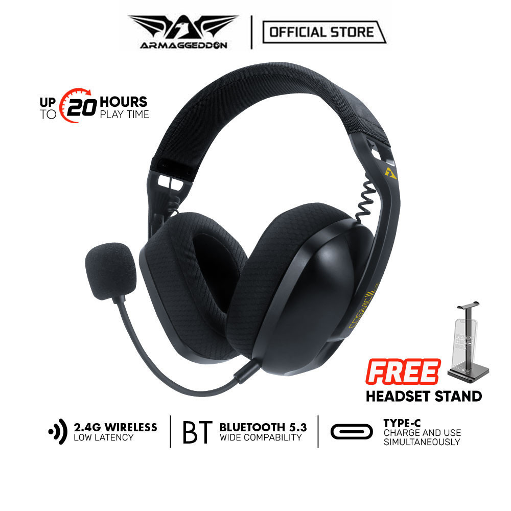 Armaggeddon Cosmic III Lite Bluetooth Wireless 2.4G Gaming Headset with ...