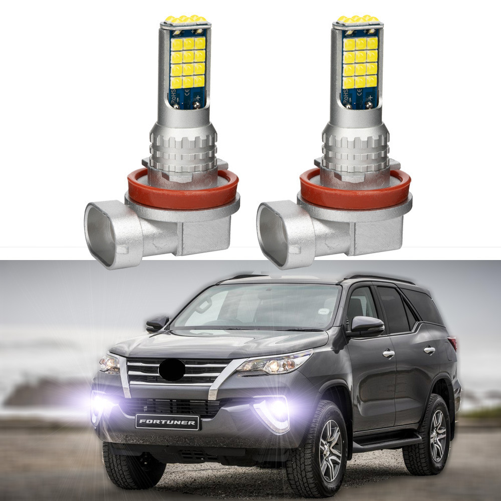 2Pcs For Toyota Fortuner 2016 2017 2018 2019 LED Fog Lamp Bulbs Front ...