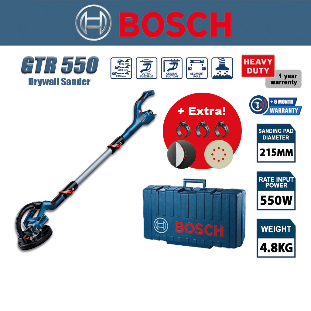 BOSCH GTR 550 Professional Drywall Sander GTR550 Corded Sander 550W ...