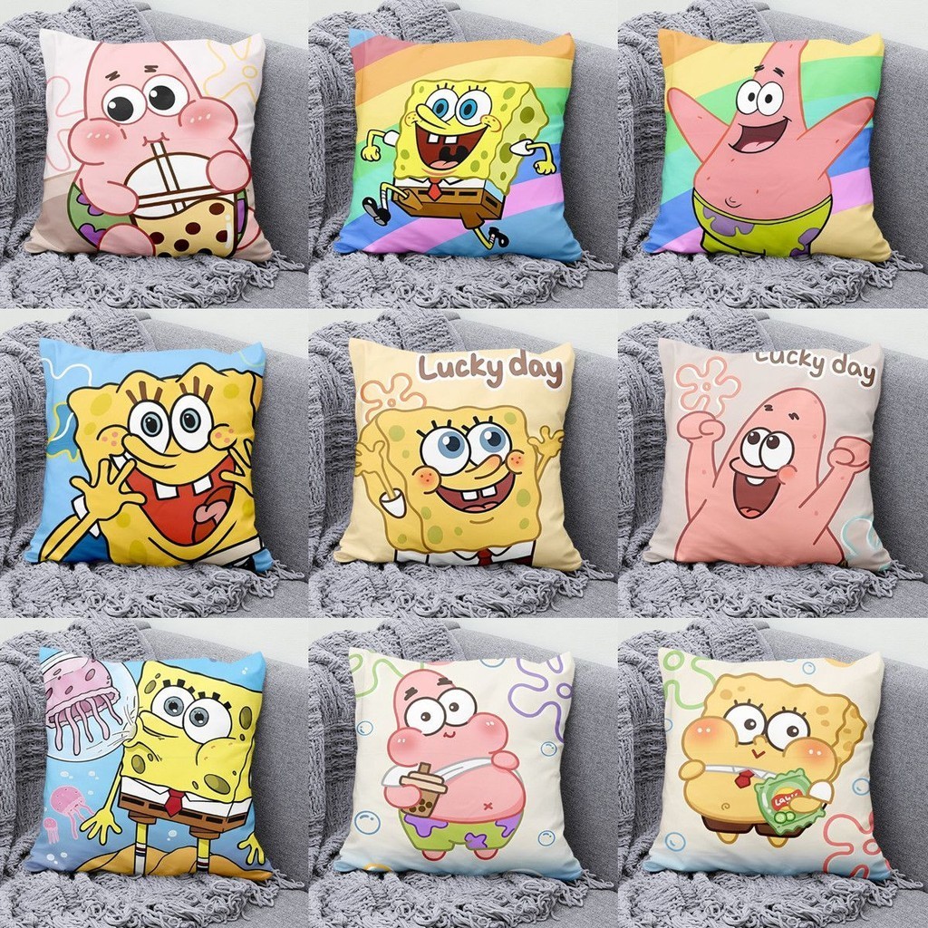SpongeBob SquarePants pillow set cute cartoon living room sofa cushion ...