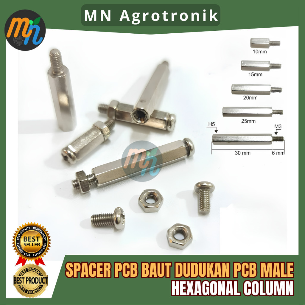 Pcb SPACER PCB Mount Bolt 1CM 2CM 3CM HEXAGONAL COLUMN | Shopee Malaysia