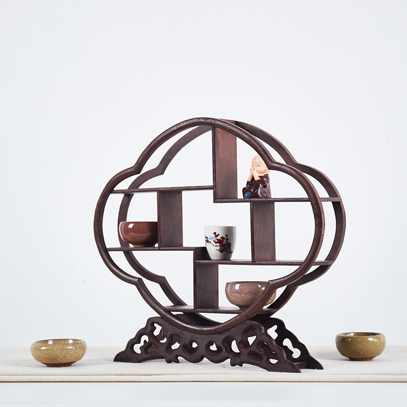 Wenge Bogu Rack Chinese Style Mahogany Solid Wood Purple Clay Pot Rack ...