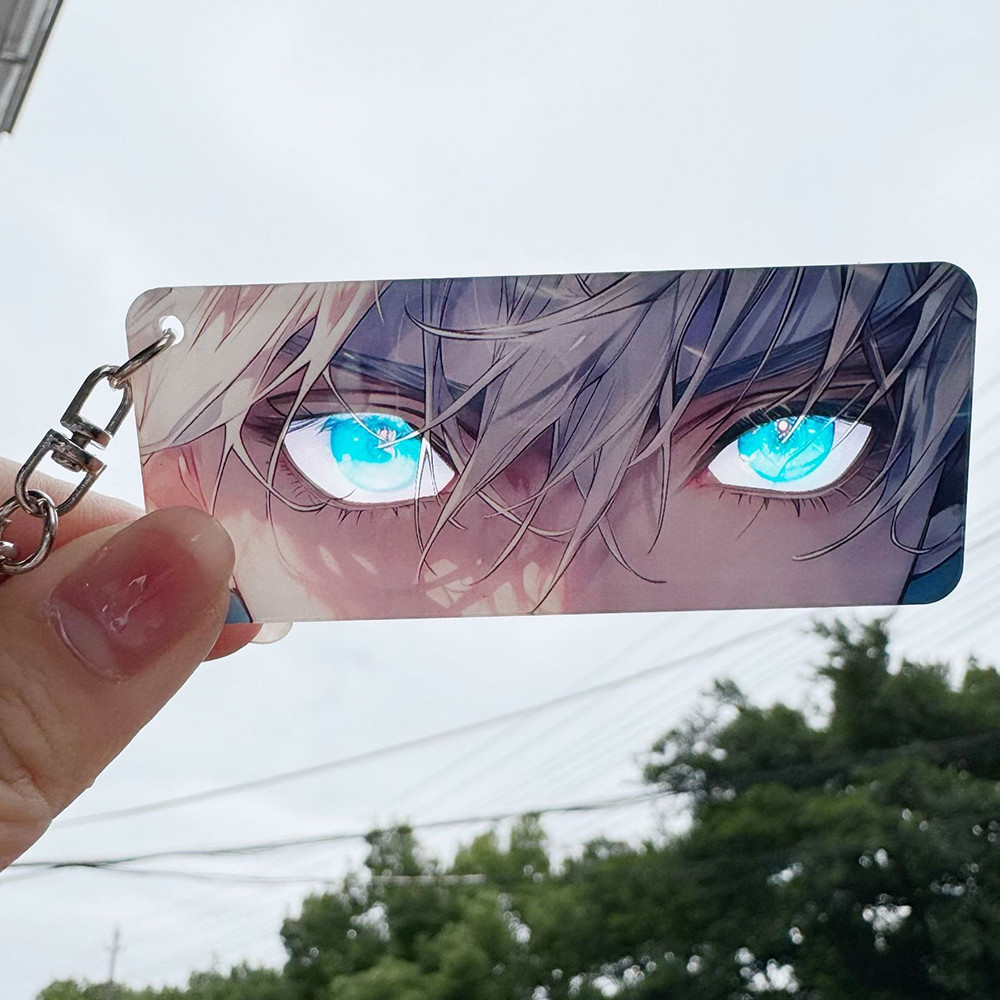 Creative Gojo Satoru's Eyes of The Sky Keychain Naruto Jujutsu Kaisen ...