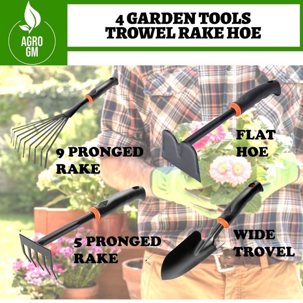 5in1 Set】Home Gardening Tools Set Set Alat Kebun Sodok Cangkul Pencakar ...