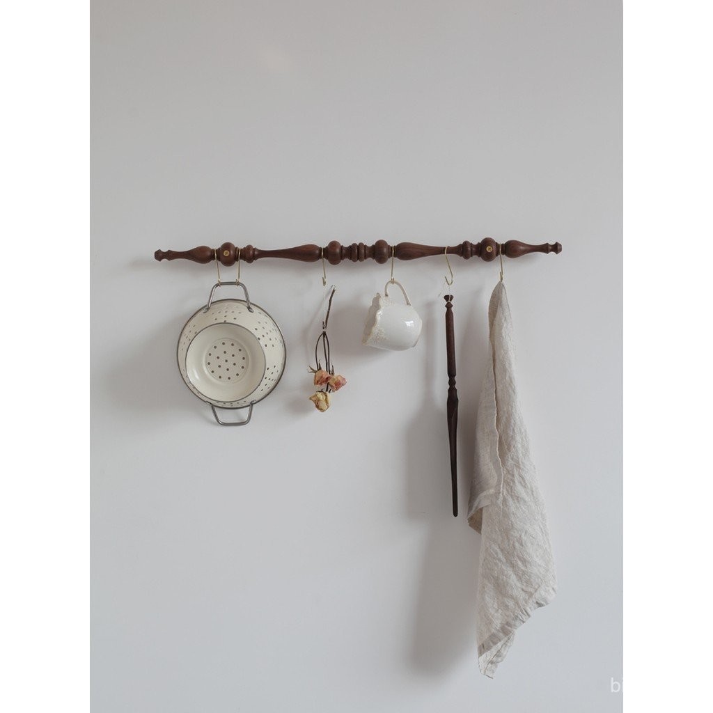 Imooo Original Home French Retro Solid Wood Medieval Hanging Rod ...
