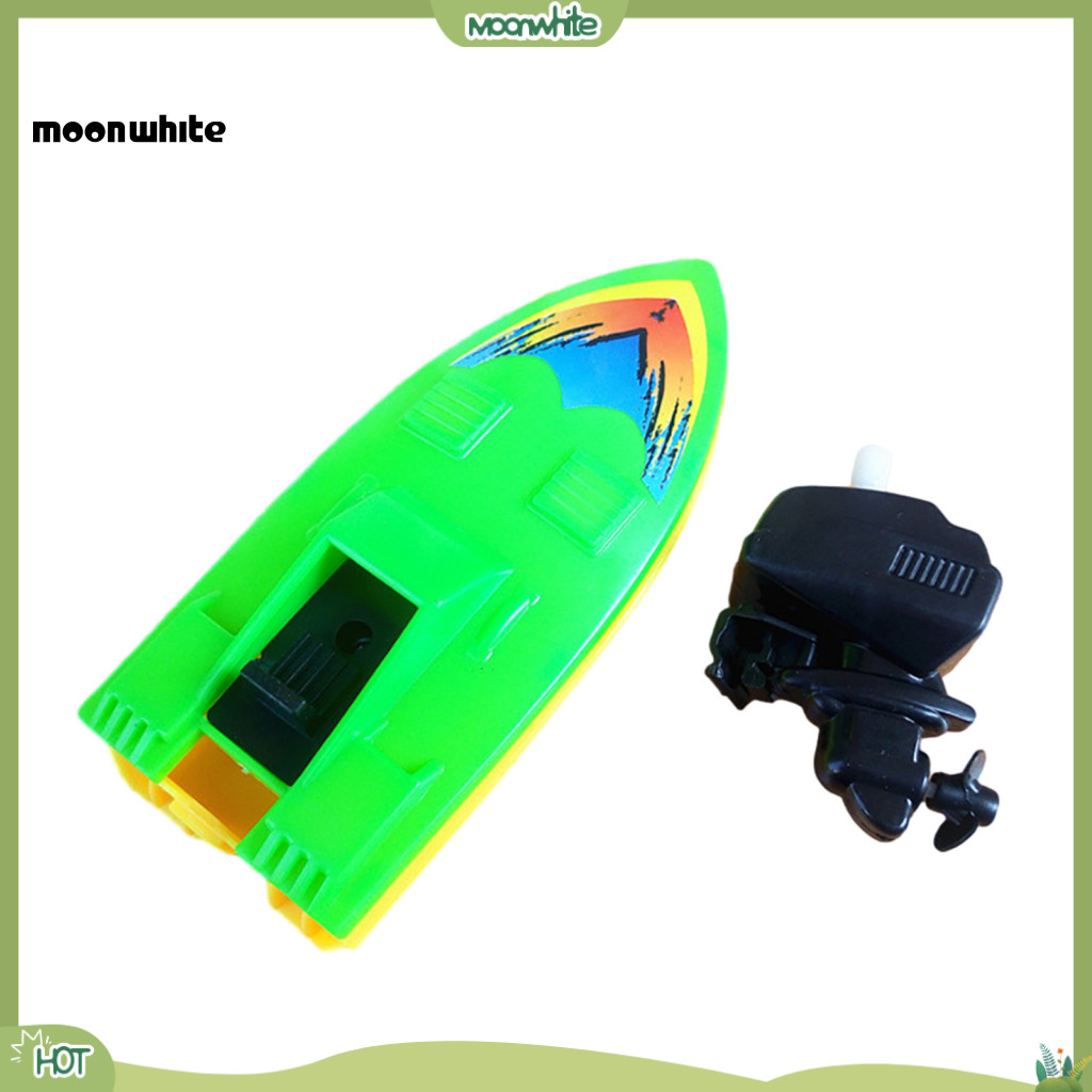 [MOONWHITE] Plastic Wind-up Speed Boat Motorboat Kids Children Summer ...