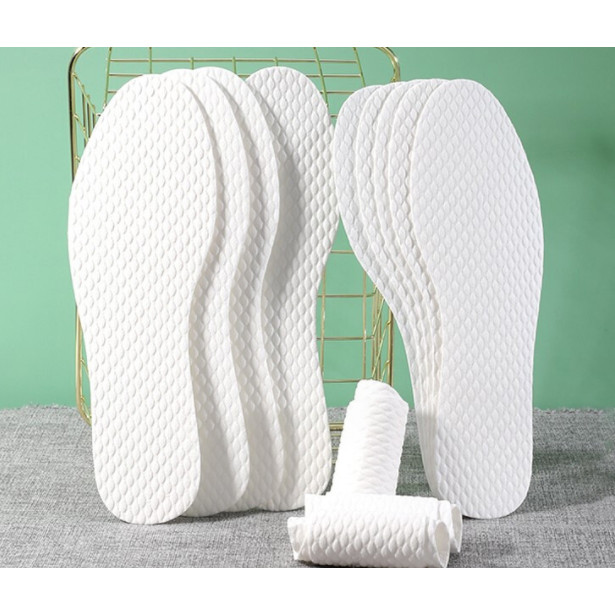 Disposable sweat-absorbent insoles for bare feet, men's breathable ...