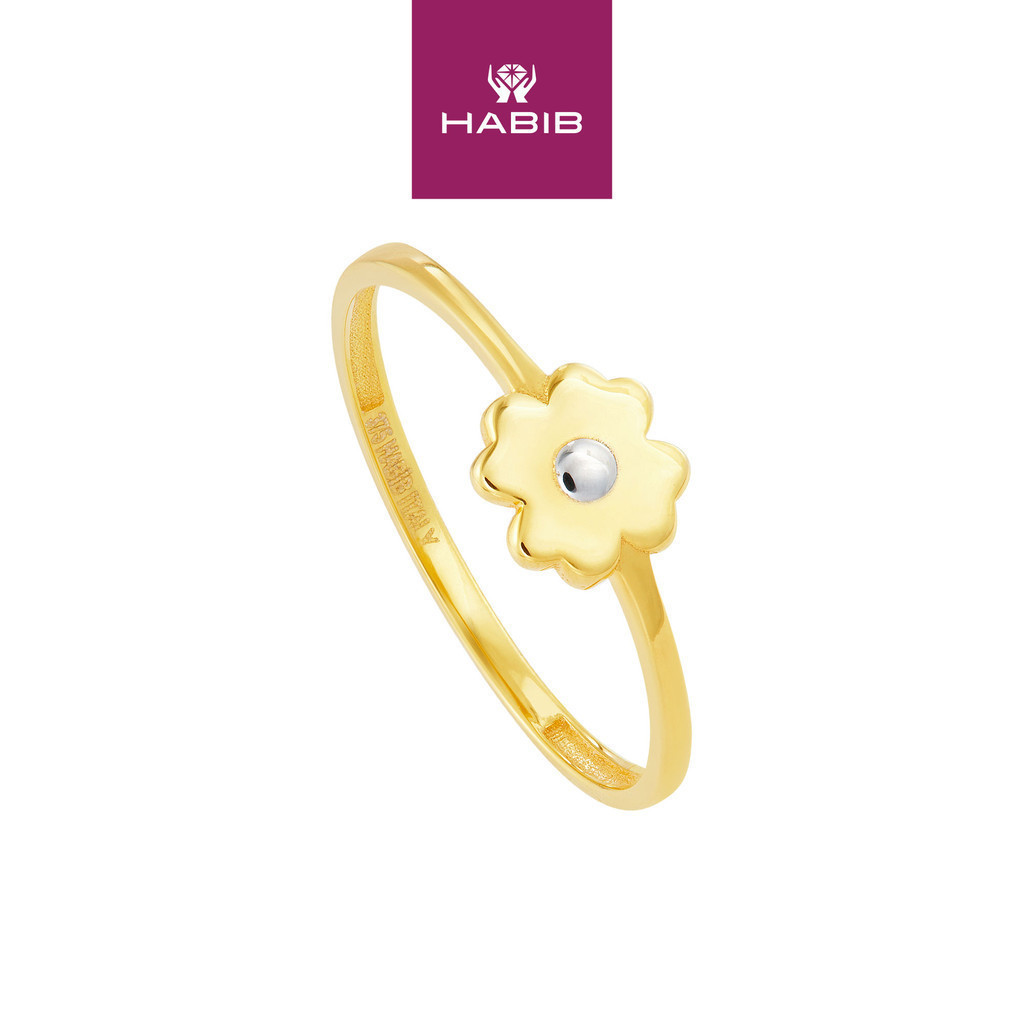 HABIB 375/9K Yellow and White Gold Ring RNK169 | Shopee Malaysia