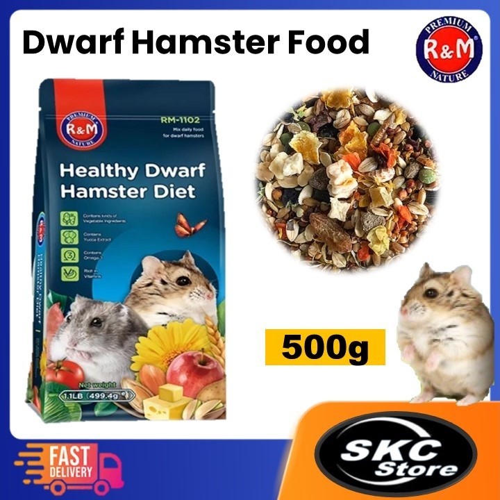 R&M Healthy Dwarf Hamster Diet Food 侏儒仓鼠粮 500gram | Shopee Malaysia