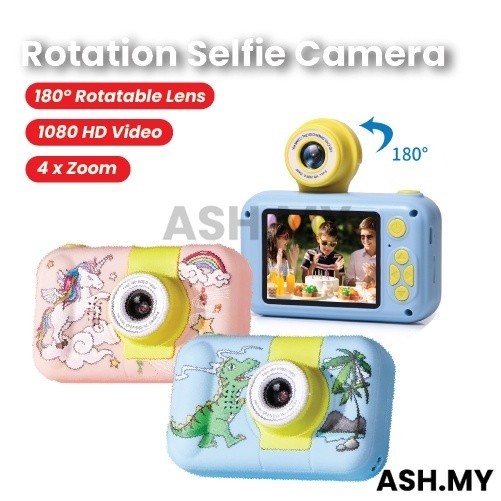 2.4-inch Screen HD Kids Digital Camera Video Toy Portable 180° Rotation ...