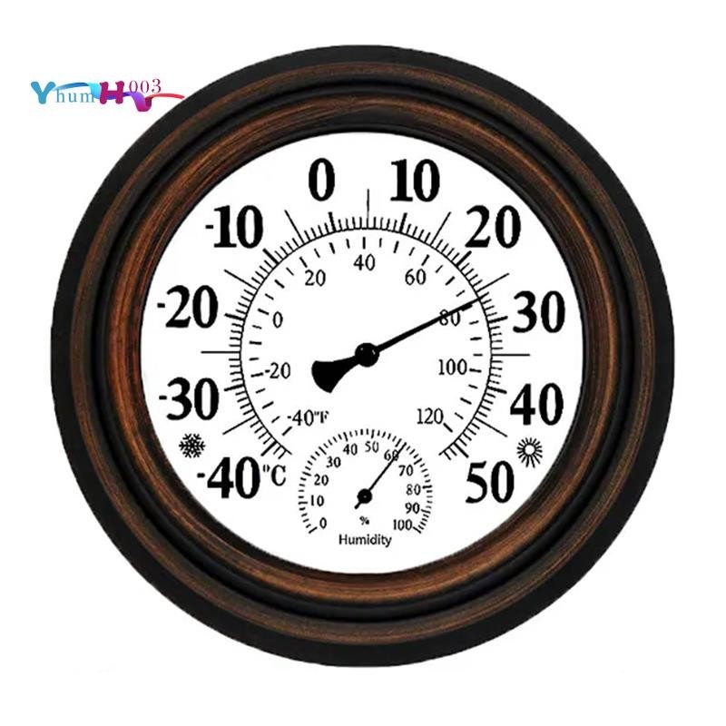 20cm Antique Indoor Outdoor Thermometer Hygrometer Temperature Humidity ...