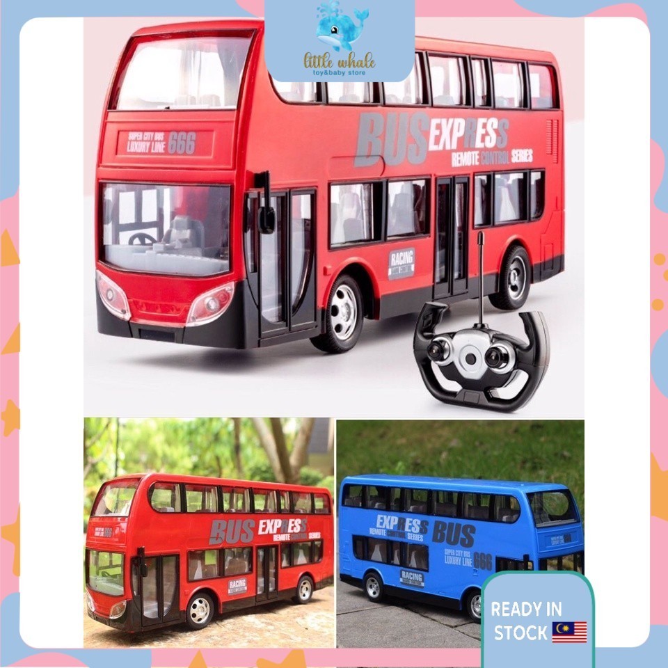 🐳Remote Control Bus Double Layer with Light Electric Simulation ...
