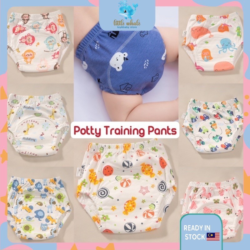 🐳Seluar Kencing Bayi Learning Pant Kids Potty Training Pants 6 Layers ...