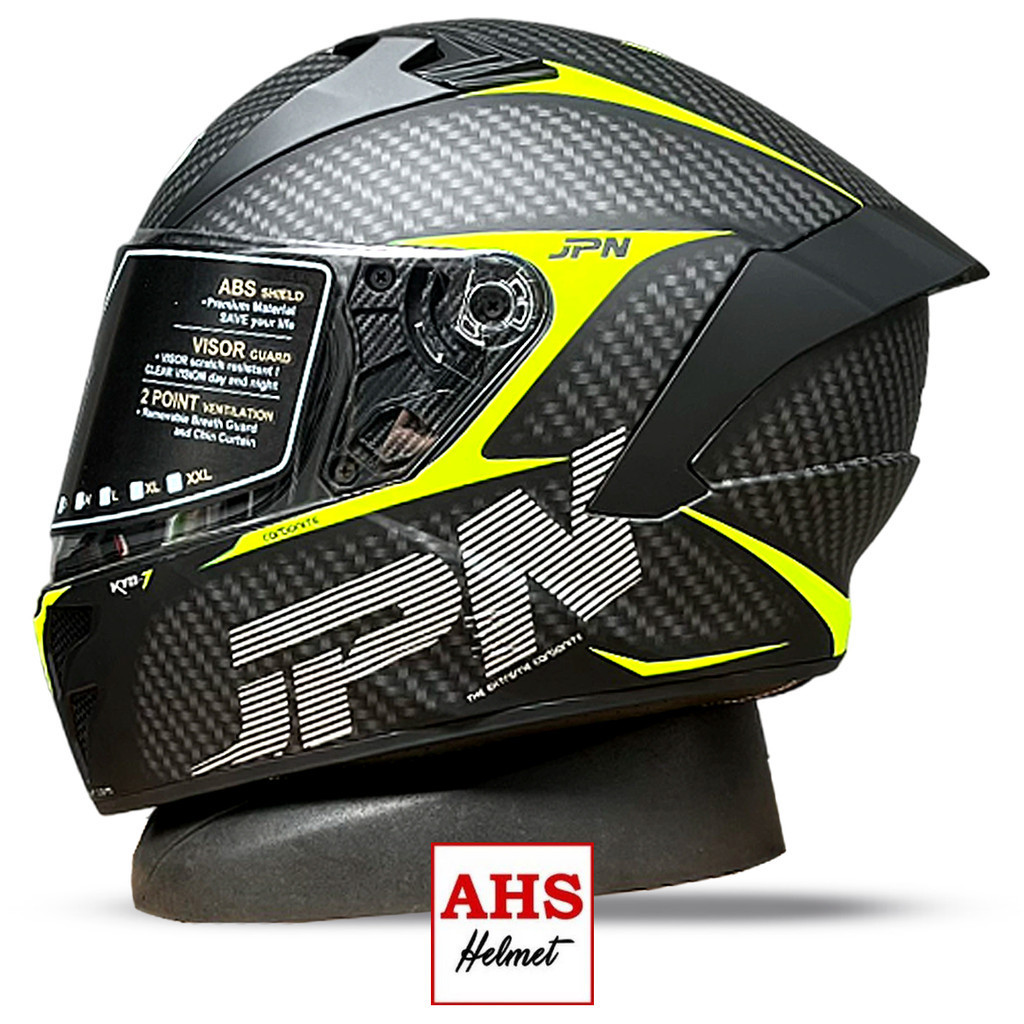 Jpn KYO 7 Helmet With Clear Visor Glass CARBON MOTIF | Premium Full ...