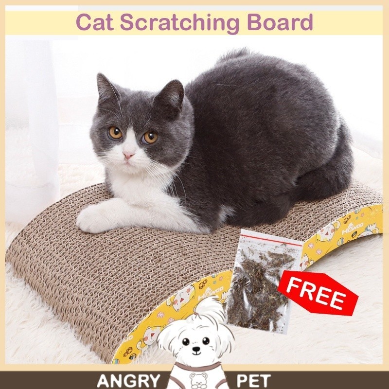 Angry Pet Cat Scratching Board Cat Scratcher Corrugated Scratch ...