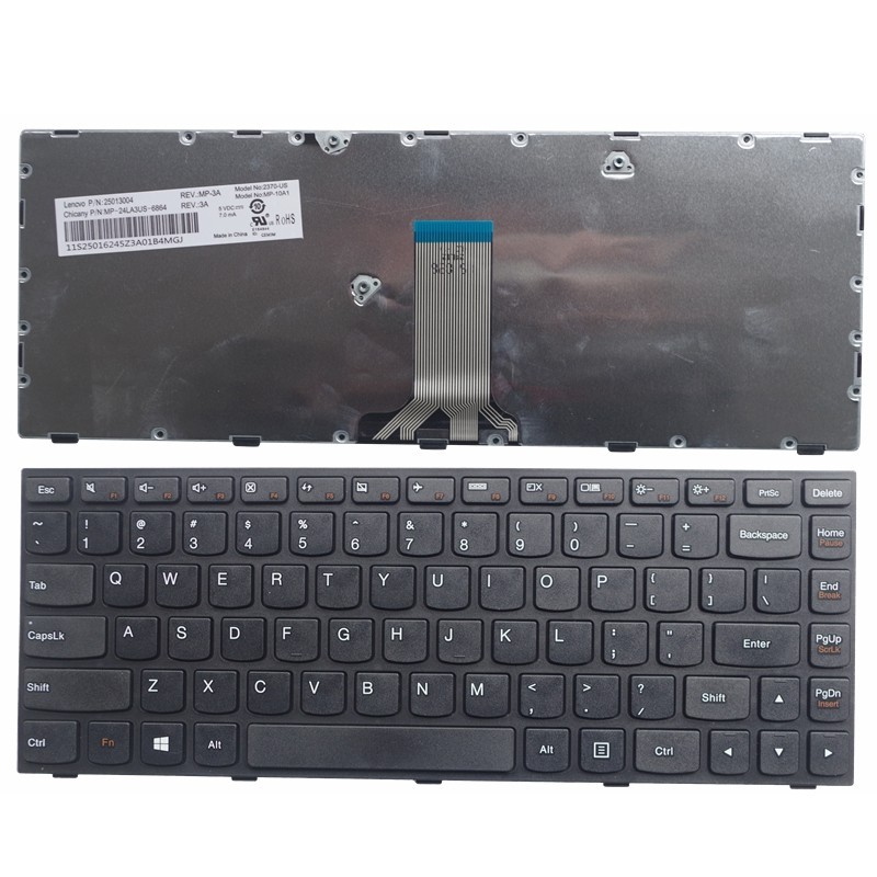 Laptop Keyboard for Lenovo G40-70 B40-70 G40-45 Flex2-14a z40-70 US ...