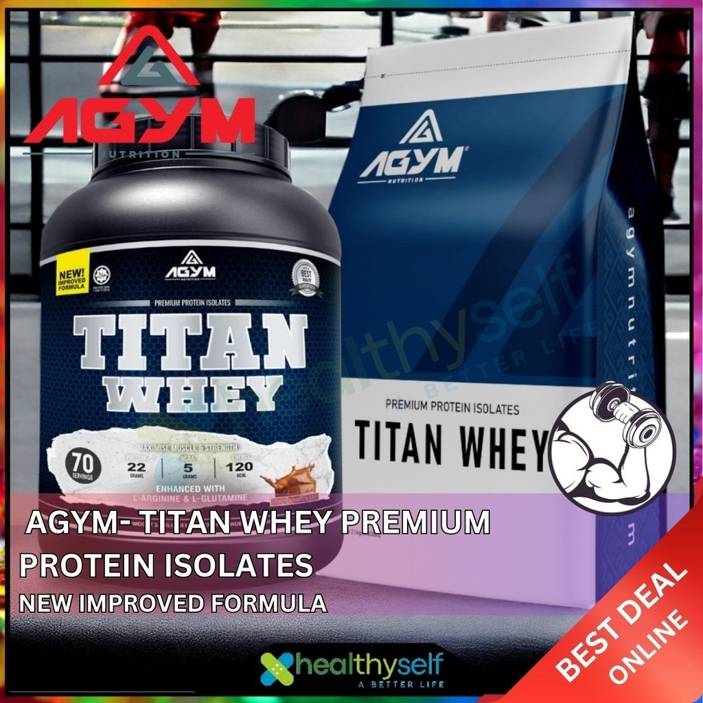 Agym Nutrition Titan Whey 2kg 66 servings Halal Whey Protein Powder ...