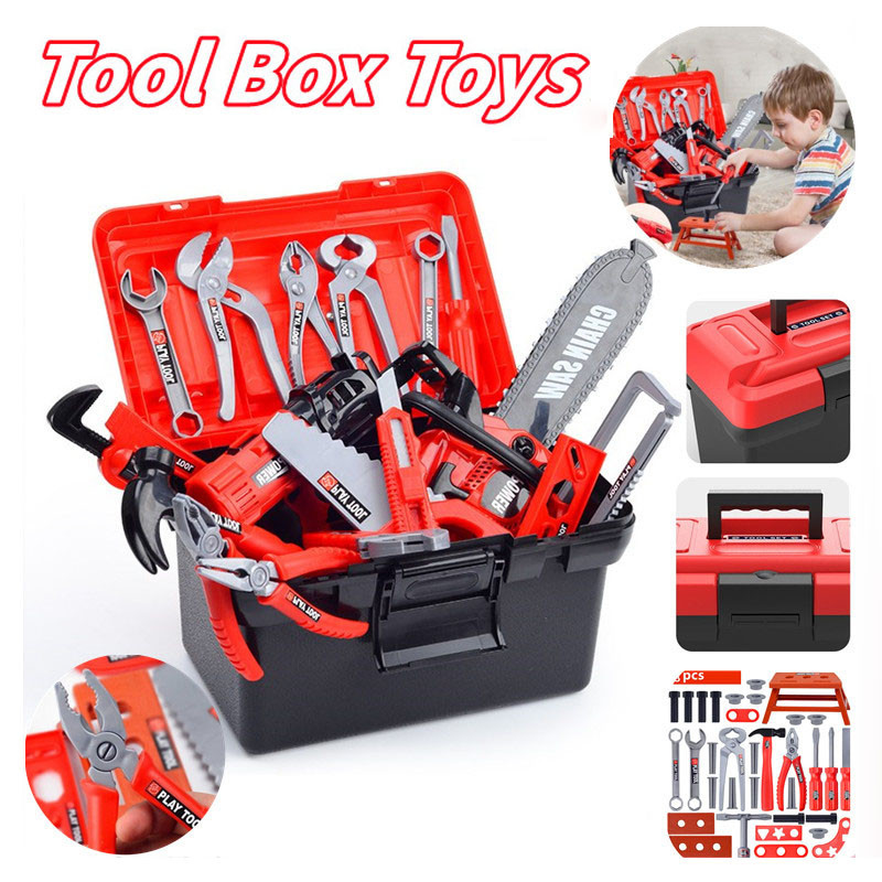 42PCS Tool Toy Set Kids Power Drill Hammer Hardware Engineer Kit ...