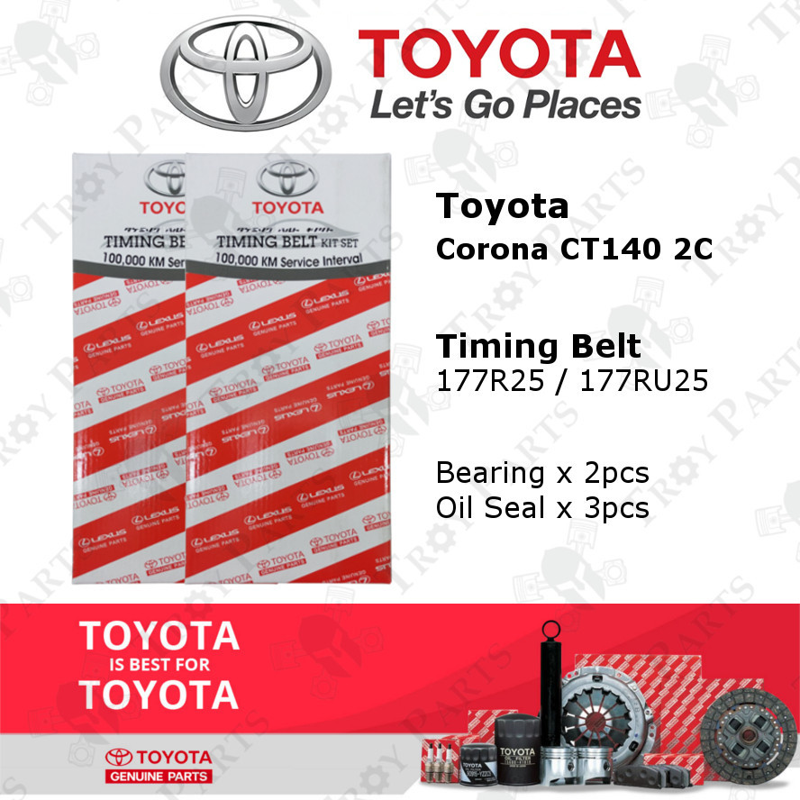 Toyota 100K Timing Belt Kit Set 13568-69066 for Corona CT140 2C Diesel ...