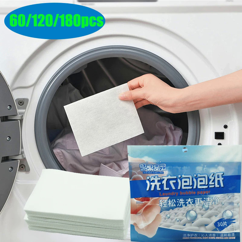 180Pcs Laundry Tablets Strong Decontamination Laundry Detergent Sheet ...