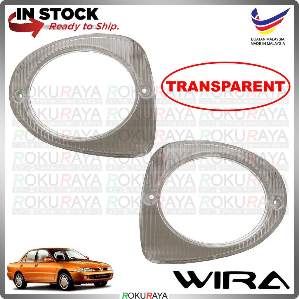 Proton Wira Silver Transparent See Through Jernih Spot Light Spotlight ...