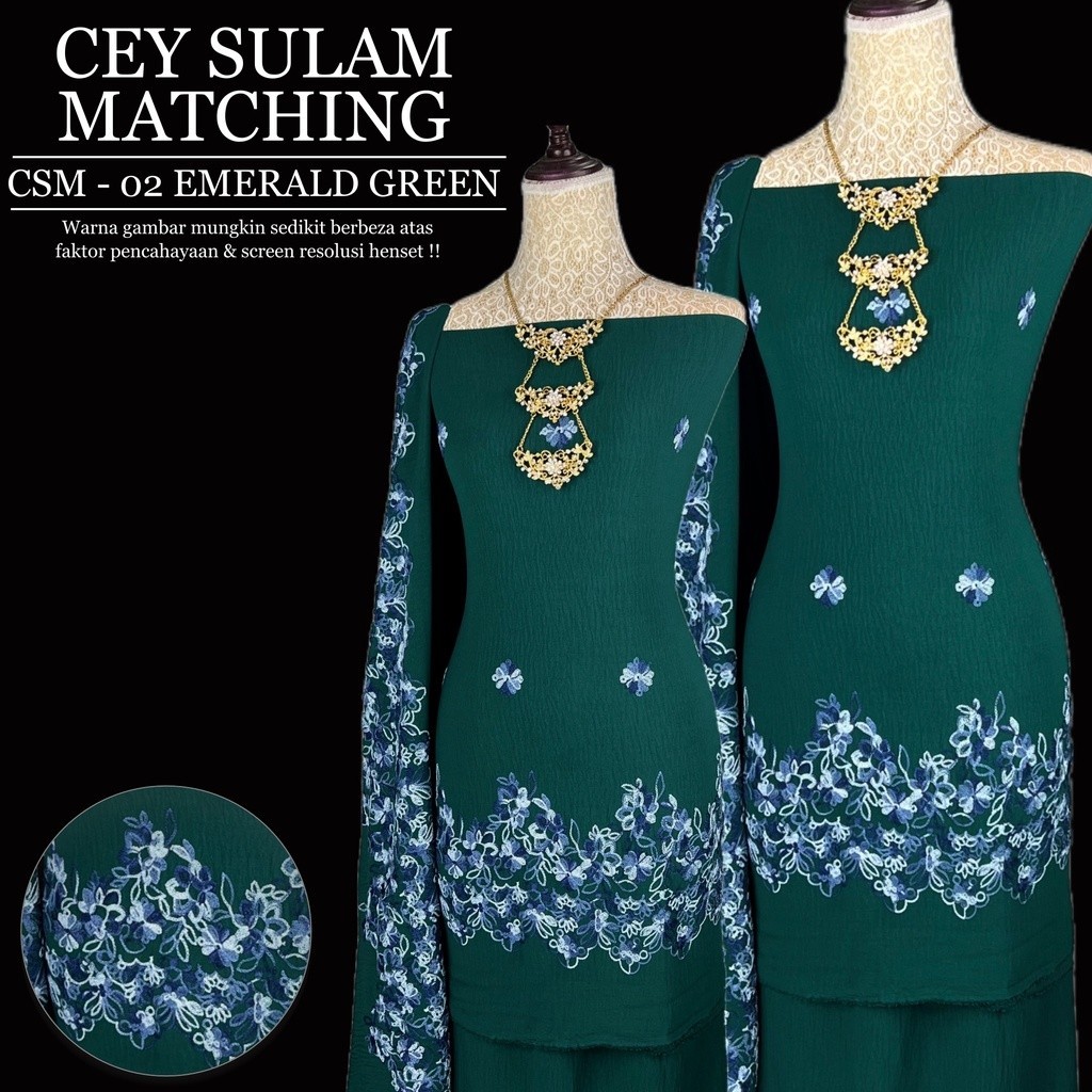 0.5m Italian CEY Crepe Sulam Kain Pasang Bidang 60 | Shopee Malaysia