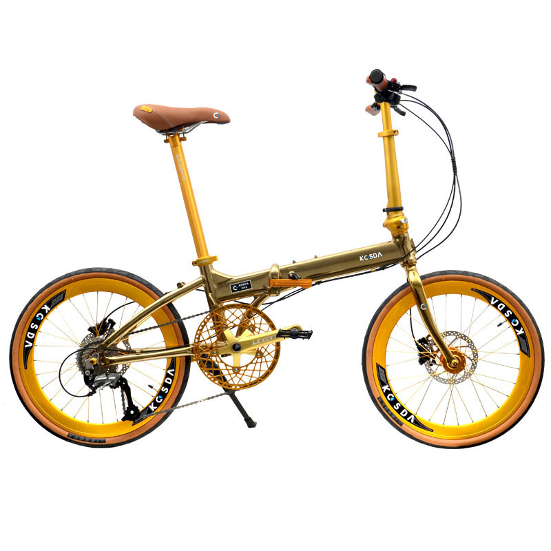 22 inch aluminum alloy ultra lightweight foldable bicycle, adult ...
