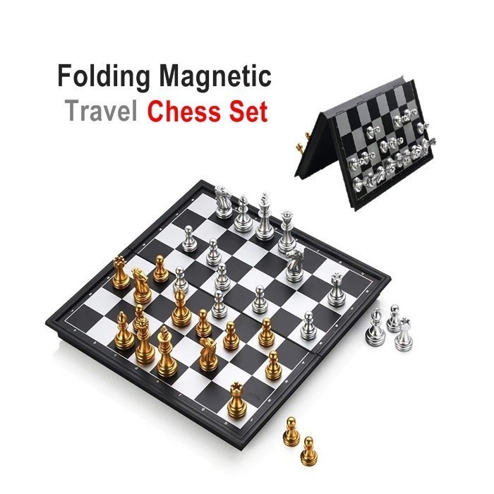 [PROMO] Chess Set Magnet Mini Chess Board Game Magnetic Kids Family ...