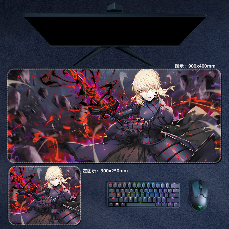 90x40cm Anime Fate Stay Night Mouse Pad Fate Grand Order Saber Rin ...
